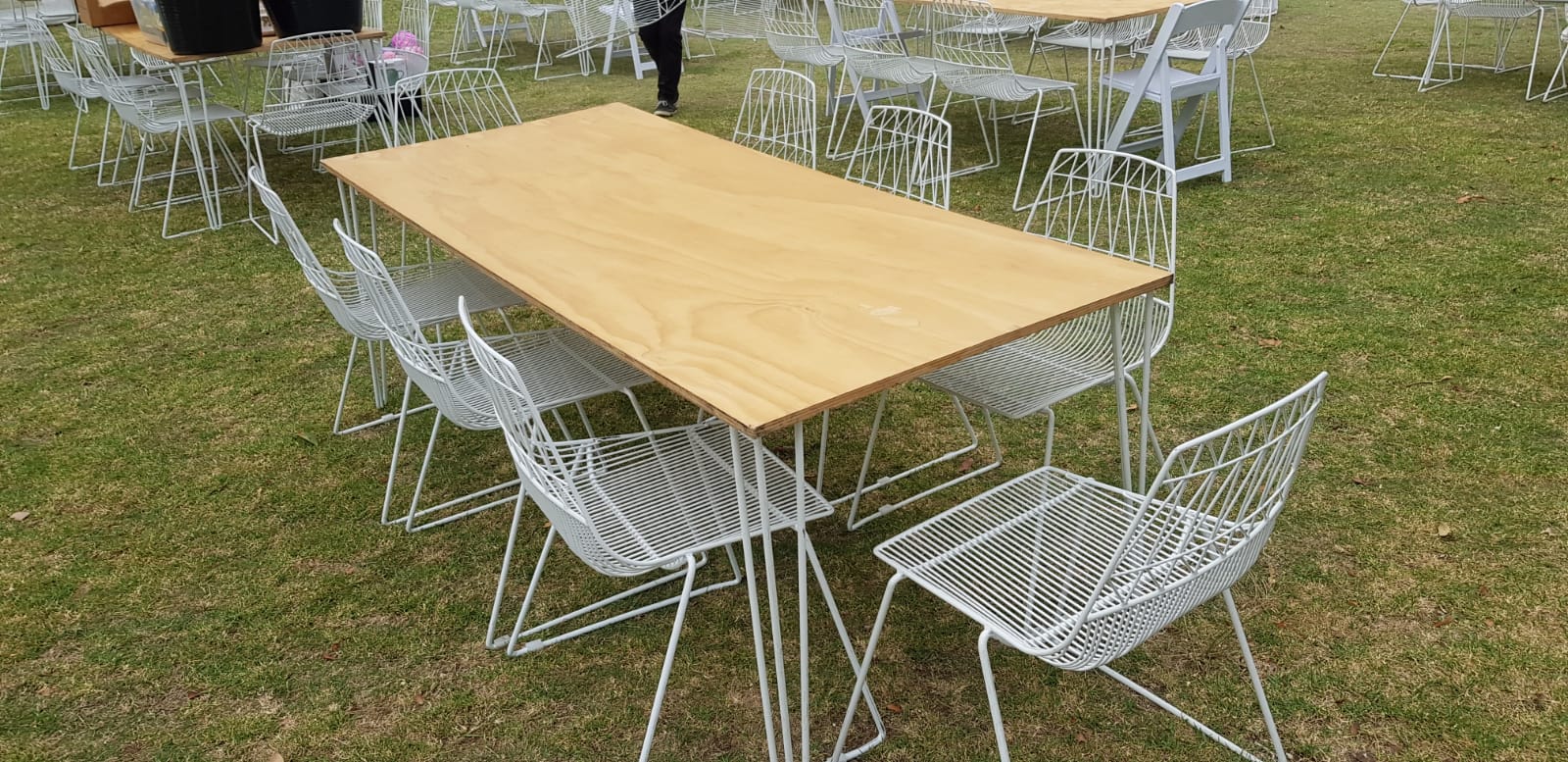 White Wire Chair And White Arrow Chair hire | Event Hire Sydney