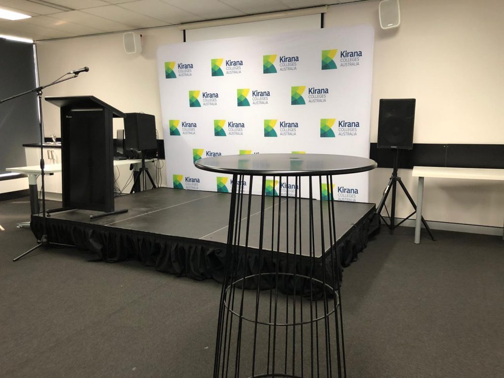 Lectern With Sound System Hire Sydney - Clear Audio