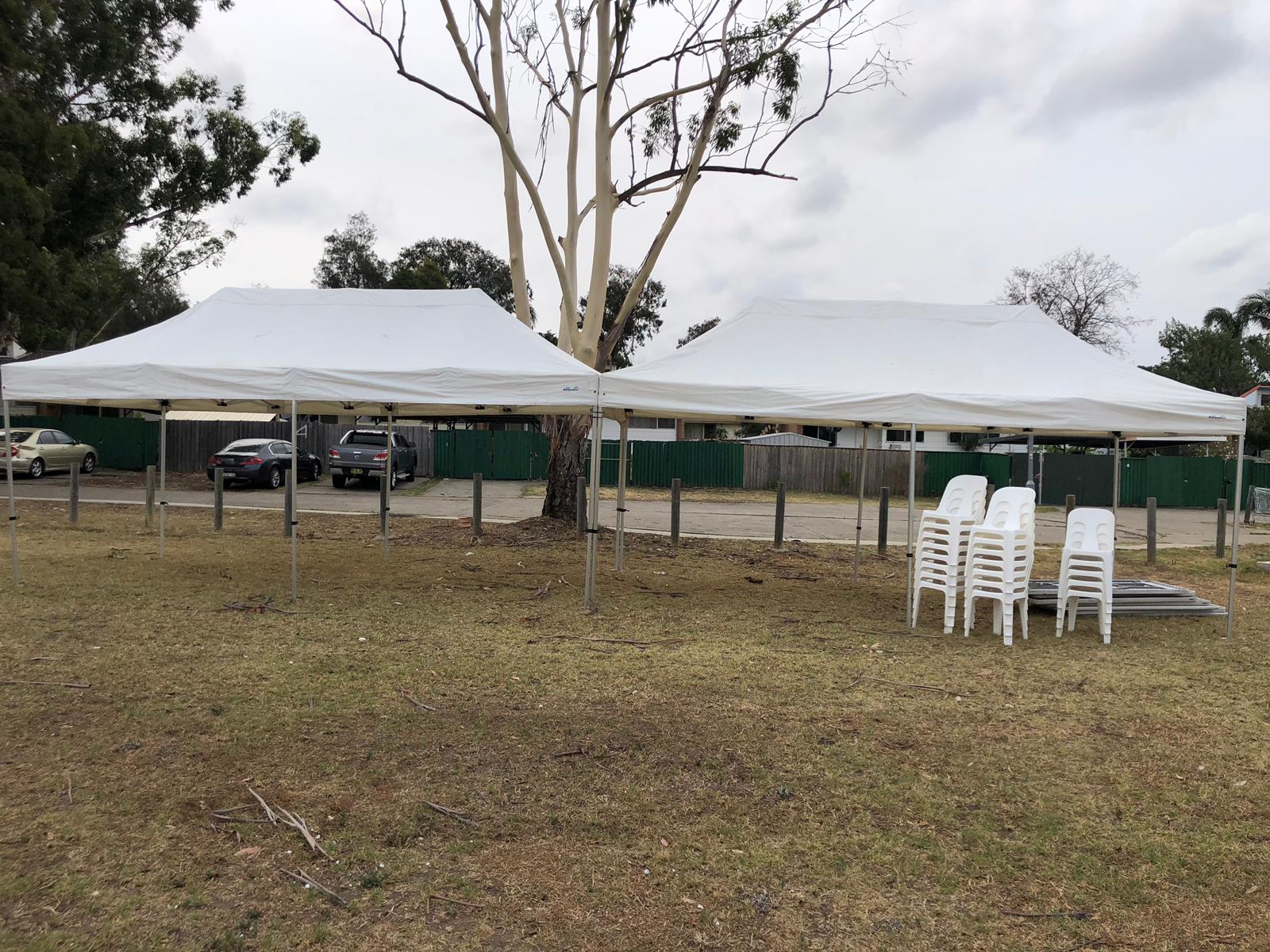 3x6m Pop Up Marquee With White Roof And 3 Sides | Event Hire Sydney