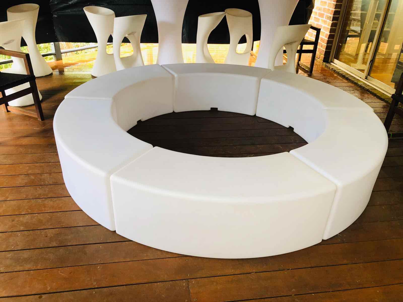 Glow Bench (also known as the snake bench) | Event Hire Sydney