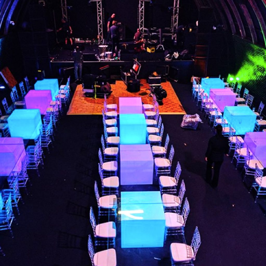 Square Glow Banquet Table Hire Sydney - Party Feature