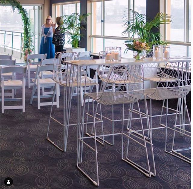 White Wire Stool / White Arrow Stool Hire | Event Hire Sydney